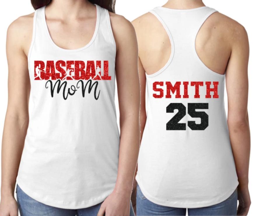 Glitter Baseball Mom Tank Top | Baseball Tanks | Baseball Tank Top | C ...